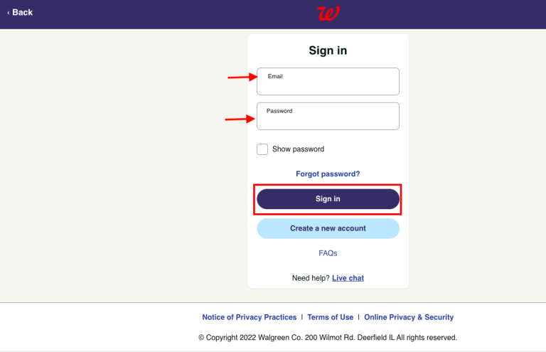 Sign In Or Register To Get Started Using Walgreens.com