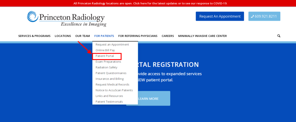 Princeton Radiology Patient Portal